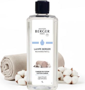 Maison Berger Maison Berger - Zarte Baumwollbl&uuml;te Lampe Berger Nachf&uuml;llflasche 1 L - Rose & Frische Noten - Sanfter, pudriger Duft - Neutralisation der Ger&uuml;che