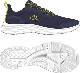 Kappa Unisex Logo ROOCKEY Athletic Shoes, Blue Marine-Green Lime, 38 EU