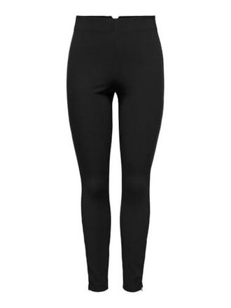 Only ONLPEONY Life HW Legging zipp&eacute; CC PNT, Noir, S x 32L