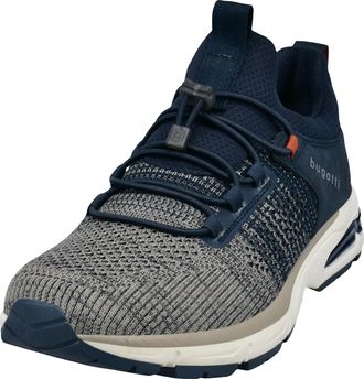 Bugatti man Herren Low-Top Sneaker, Männer Sneaker, Wechselfußbett,Men,Halbschuhe,straßenschuhe,Strassenschuhe,leger,Blue/Taupe (4114),41 EU/EU UK