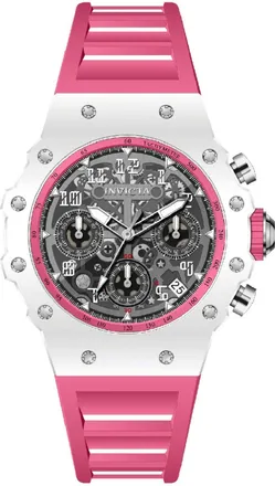 Invicta Racing 69620 Herrenuhr - Quarzwerk - Acryl mit silbernem Zifferblatt - 40 mm