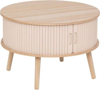 Atmosphera Atmosphera - Table basse &agrave; 2 portes Nyos - Beige - d 60 x 40,7 cm - Livraison gratuite
