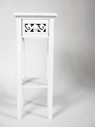 My Flair Eja International Romantic Telefontisch/Beistelltisch / Anrichte wei&szlig;, Landhausstil, mit Shabby-Chic-Look