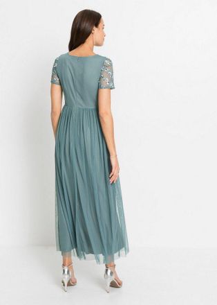 Bonprix Maxikleid f&uuml;r festliche Anl&auml;sse, aus Polyester, schmale Passform, aus T&uuml;ll