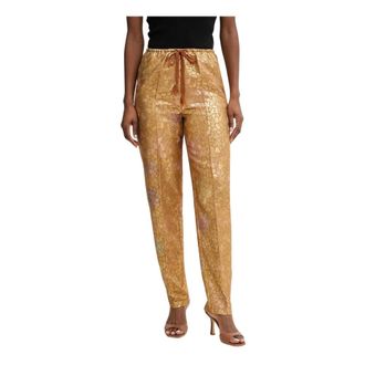 Forte_Forte Les Folies Pantalon Droit - Femme - Pantalons - Jaune - Taille: 38 FR