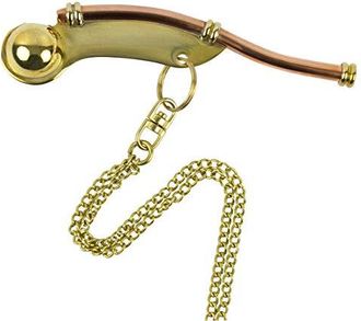 Nauticalia Bosuns Call mit Kette, Messing/Kupfer