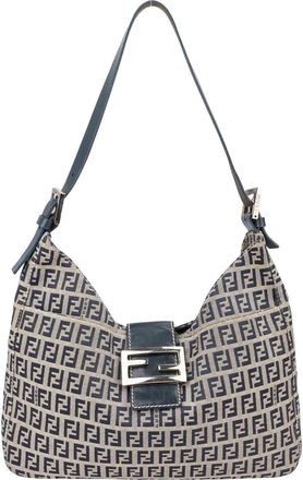 Fendi Crossbody Bags - Fendi FF Monogram Baguette Buckle Shoulder Bag - Gr. unisize - in Blau - für Damen