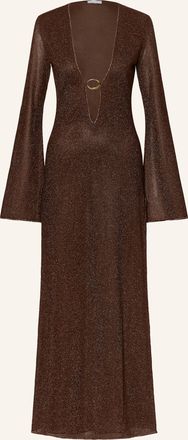 Os&eacute;ree Strandkleid Lumi&egrave;re Mit Glitzergarn braun