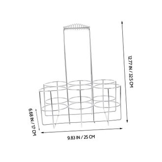 BESPORTBLE Edelstahl Bierflaschentr&auml;ger Tragbarer Flaschenkasten Flaschenkorb f&uuml;r Bier Wein Lagerung und Transport Leichter Kompakter Getr&auml;nketr&auml;ger f&uuml;r Zuhause 