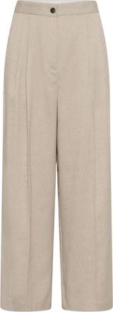 Soaked In Luxury Femme, Pantalons, Beige, Taille: 38 FR Wide Pantalons