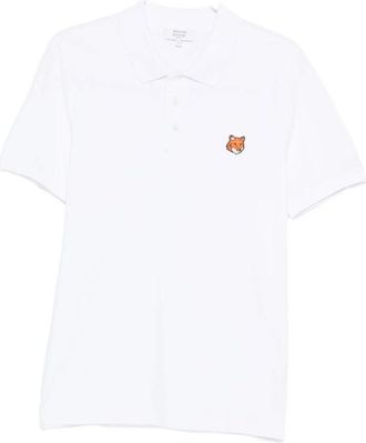 Maison Kitsun&eacute; Homme, Tops, Blanc, Taille: M Fox Head Regular Polo