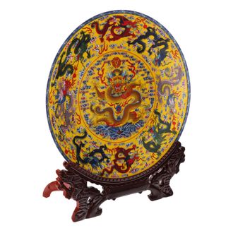 Valiclud Keramikteller Mit St&auml;nder Abs Keramik Dekorativer Speiseteller F&uuml;r Heimdekoration Leichter Reinigung