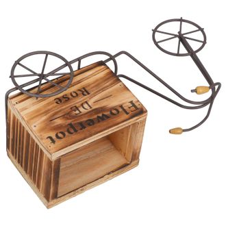 NUOBESTY Tofficu Simulation Fahrradmodell aus Eisen Dekoratives Miniatur Fahrradornament mit Pflanzkasten Vintage Dekoobjekt f&uuml;r B&uuml;ro und Wohnzimmer