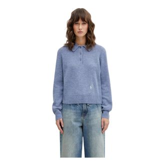 Sporty & Rich SRC Kaschmir Pullover - - Knitwear - Damen - Blau - S