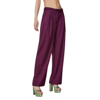 Patrizia Pepe Femme, Pantalons, Violet, Taille: 36 FR Futuristic Pants