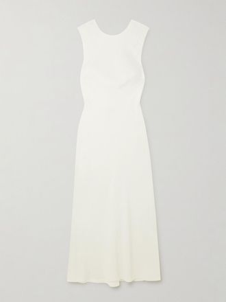 St.Agni Maxikleid Aus Twill Aus Einer Mischung Aus Tencel Lyocell Und Lenzing Ecovero Mit R&uuml;ckenausschnitt - Wei&szlig;