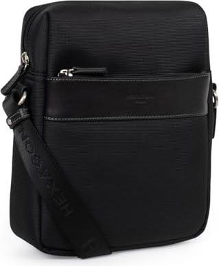 Pellet Paris - Sacoche - pour Homme - Collection Travel - Noir - en Nylon - 1 bandoulière réglable - Porte-Documents - Serviette - Sacoche - Besace - Sac à M