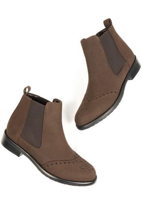 Will&rsquo;s Vegan Store Damen vegan Chelsea Boots Brogue Dunkelbraun