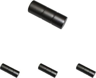 Gardinia Endkn&ouml;pfe f&uuml;r Gardinenstangen, Endst&uuml;cke Zylinder f&uuml;r &Oslash; 16/19 mm, Serie Sol, 2 St&uuml;ck, Black-Nickel (Packung mit 4)