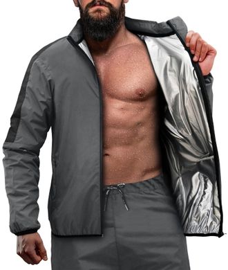 RDX Sports Schwitzanzug Zum Abnehmen, Saunaanzug REACH OEKO TEX 100 ZERTIFIZIERT, Sauna Suit Fitnessanzug Sweatsuit Sportanzug Trainingsanzug Sweatanzug Thermo M