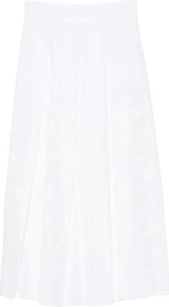 Eleventy Femme, Jupes, Blanc, Taille: 42 FR Linen skirt
