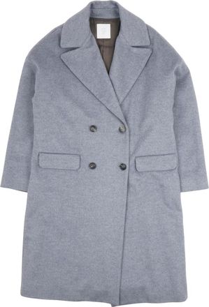 Eleventy Femme, Manteaux, Bleu, Taille: 36 FR Manteau crois&eacute;