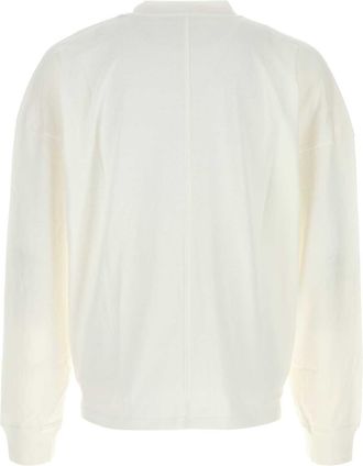 The Row Mens White Cotton Oversize Dolino T-Shirt Exterior Exterior: T-shirts And Polos