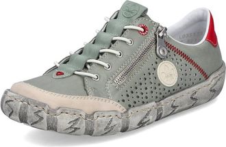 Rieker Damen Low-Top Sneaker L0355, Frauen Halbschuhe,straßenschuhe,Strassenschuhe,Sportschuhe,Freizeitschuhe,Turnschuhe,grün (52),36 EU / 3.5 UK