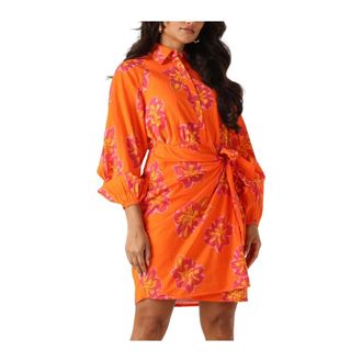 Notre-V NV-Fleurette Mini Kleid - - Dresses - Damen - Orange - XS
