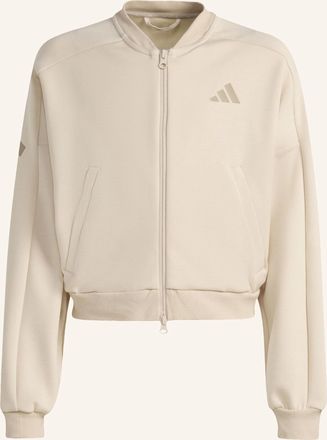 adidas Future Icons 3-Streifen Hoodie Mit Durchgehendem Reissverschluss beige