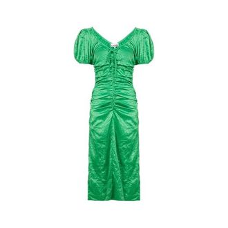 Ganni Robe midi satin&eacute;