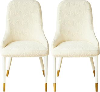 Generic Stretch-Ohrensesselbezug Bez&uuml;ge F&uuml;r Esszimmerst&uuml;hle Mit Geschwungener R&uuml;ckenlehne Und Niedrigen Armlehnen Abnehmbarer, Universeller K&uuml;chenstuhlbezug F