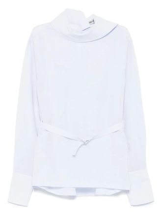 Issey Miyake chemise Paper-Esque U - Bleu