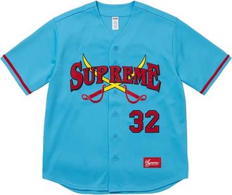 SUPREME Stadium Swords Baseball Blue T-Shirt - Blau