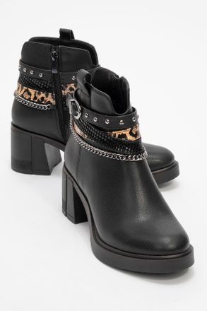 Prologue Boliva Schnalle Kette Blockabsatz Stiefel (Damen)