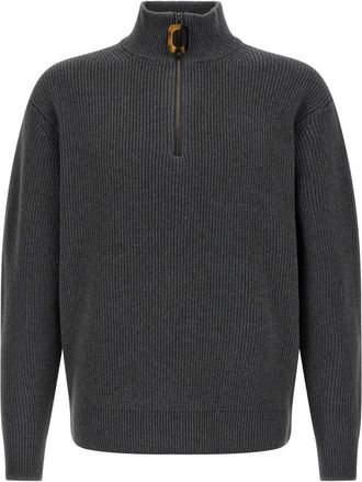 J.W.Anderson Homme, Pulls, Gris, Taille: M Pull &agrave; Demi-Zip