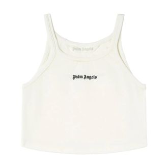 Palm Angels Classic Logo Tank Vest - - Tops - Damen - Wei&szlig; - M