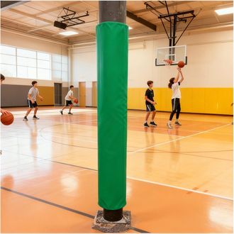 Generic Basketball Pfostenpolster Runde Basketballkorb-Pfostenabdeckung (120 cm Durchmesser), 5-25 cm Durchmesser, Umlaufender Pfostenschutz/Metalls&auml;ulenpolst