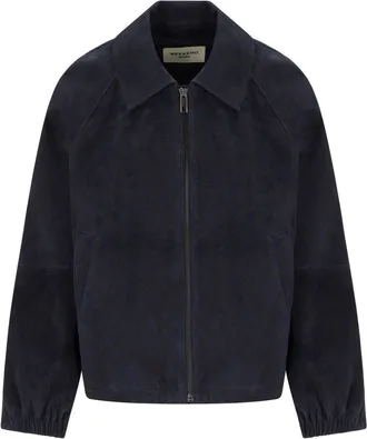 Weekend by Max Mara VESTE ZUPPA EN DAIM BLEU MAX MARA WEEKEND