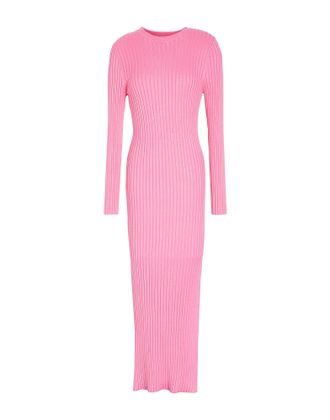 8 by YOOX RIB-KNIT L/SLEEVE MIDI DRESS