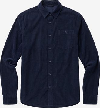 Knowledge Cotton Apparel Herren vegan Hemd Regular Passform Cord Nachtblau