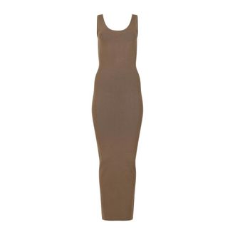 Entire studios Entire Studios, Femme, Robes, Brun, Taille: 40 FR Robe Midi En Maille &Agrave; Encolure Carr&eacute;e