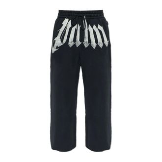 Palm Angels Pantalon de jogging &agrave; chevilles c&ocirc;tel&eacute;es - Homme - Pantalons - Gris - Taille: XL