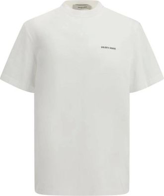 Golden Goose Homme, Tops, Blanc, Taille: S T-shirt ras du cou en coton