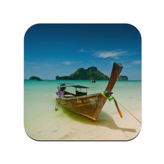 Fabulous Untersetzer aus Kork - traditioneller Thailand Tropical Beach - 1 St&uuml;ck (95 x 95 mm)