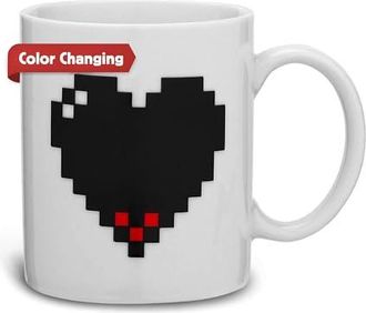 Kikkerland KKCU44 Mug Thermographique Coeur Pixel