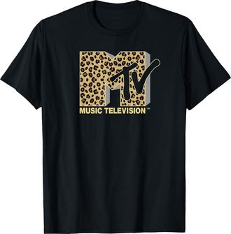 Giesswein Leopard Print Fill MTV Logo T-Shirt