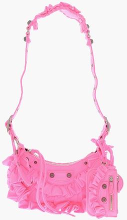 Balenciaga Solid Color Fabric LE CAGOLE Shoulder Bag with Ruffles Gr&ouml;&szlig;e Unica