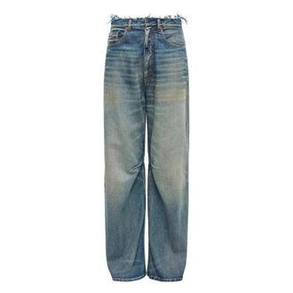 Maison Margiela Blaue Frayed Denim Jeans - - Jeans - Damen - Blau - W29