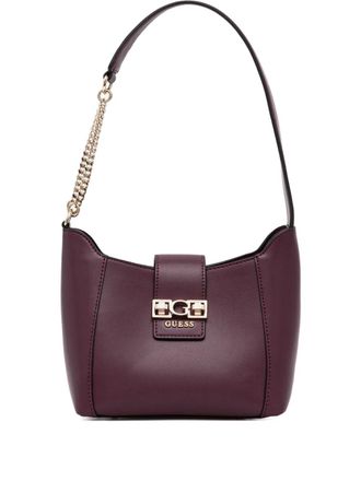 Guess Co sac cabas &agrave; plaque logo - Rouge